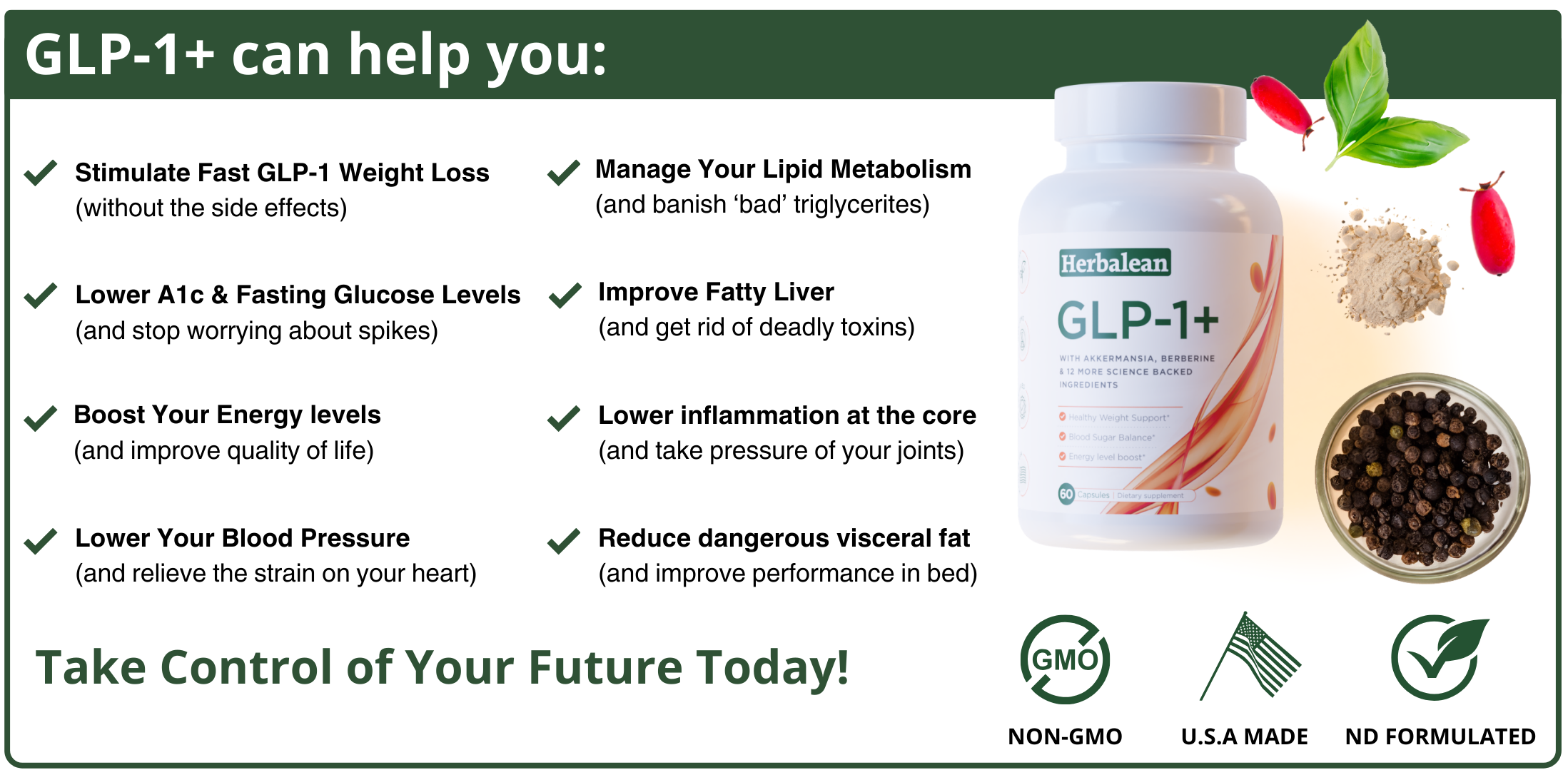 Help Lower BMI & A1c with GLP-1+ – Herbalean